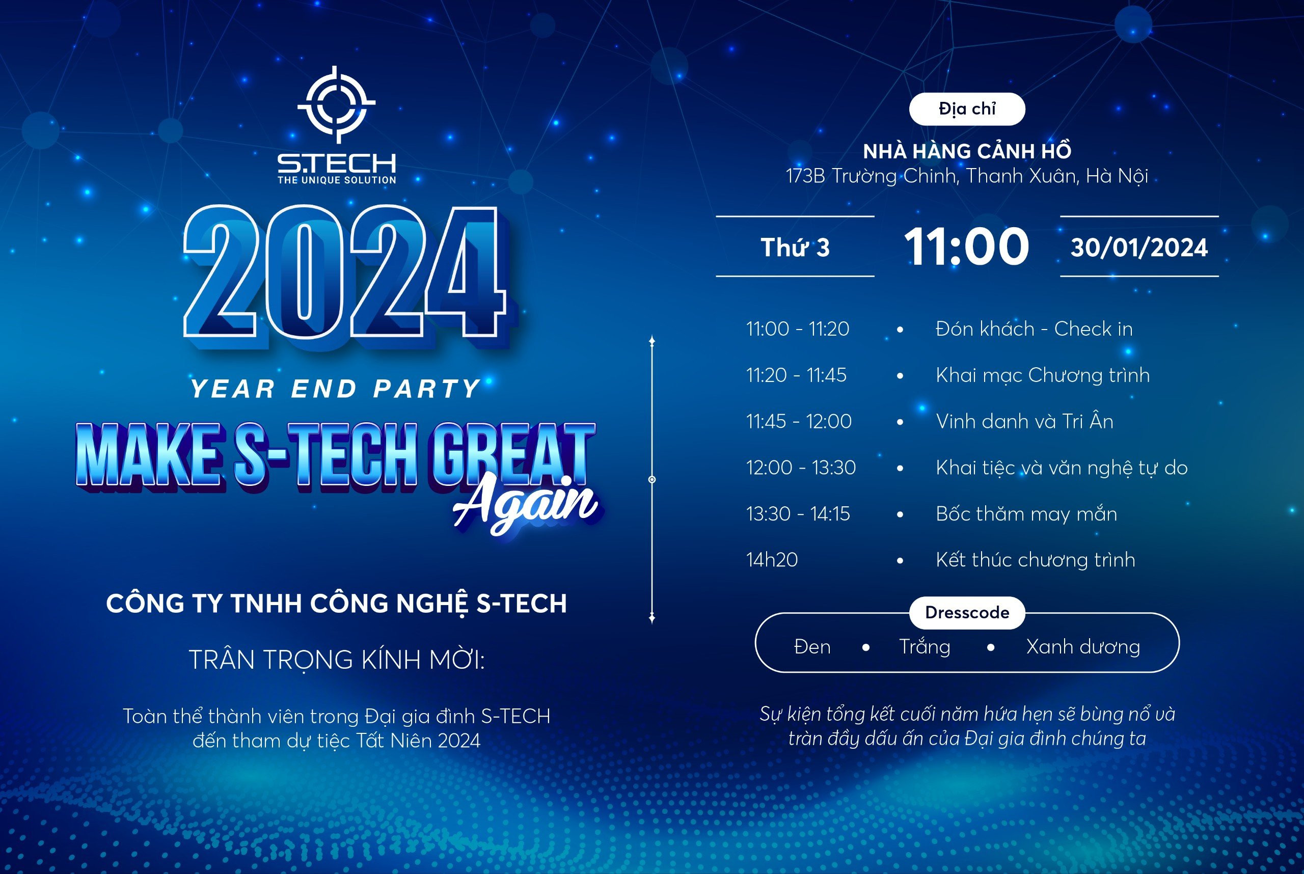 Thông báo Sự kiện Year End Party & Welcome 2024!